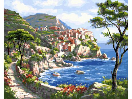 Malerische Insel 40x50 - Malen nach Zahlen - iPicasso