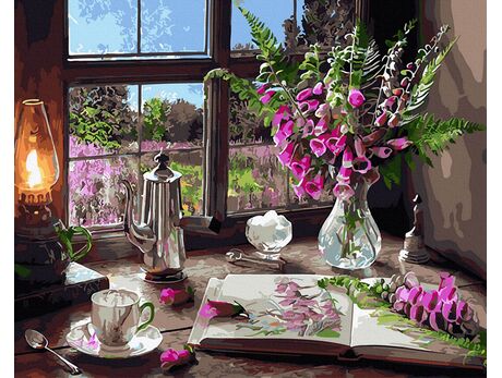 Gartenaussicht 40x50 - Malen nach Zahlen - iPicasso