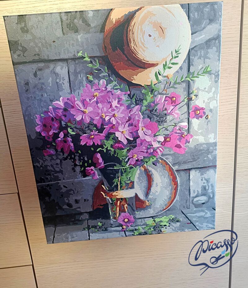Lilane Blumen 40x50 - Malen nach Zahlen - iPicasso
